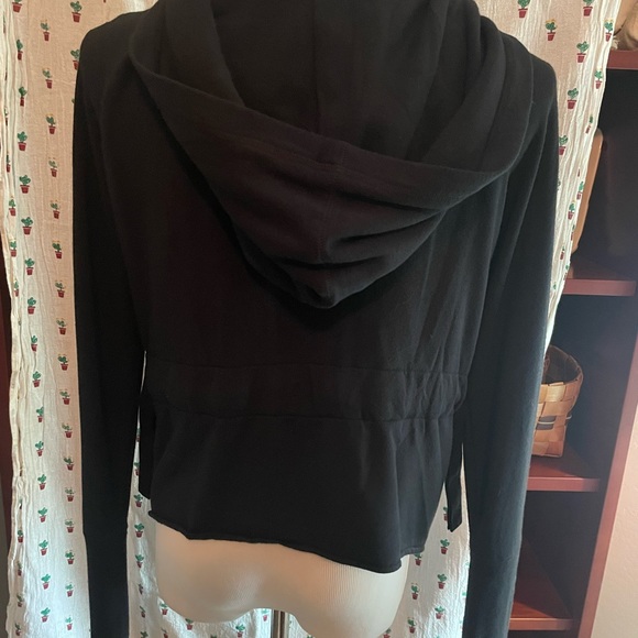 Athleta | Tops | Athleta Open Black Front Open Hoodie | Poshmark